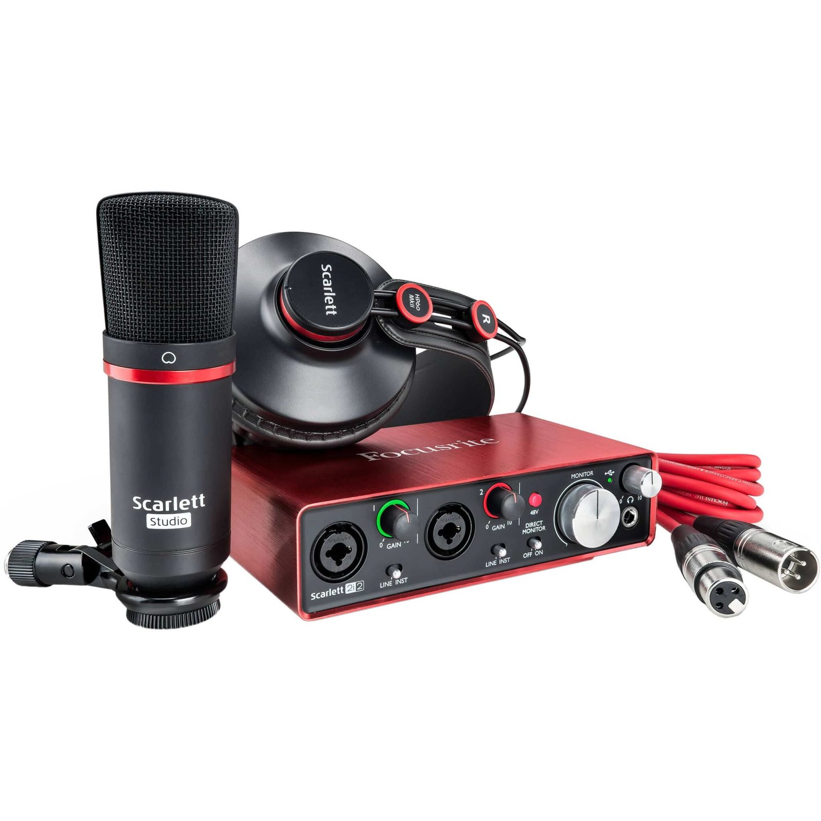 Kit Interface Scarlett 2i2 – Focusrite - Pro Áudio SP - Som Profissional